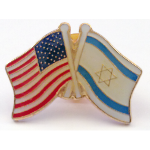 Collar Pin, Two-Flag