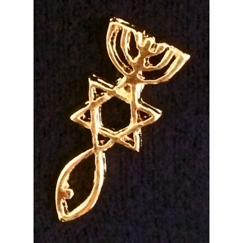 Collar Pin, Messianic Roots Lapel Pin